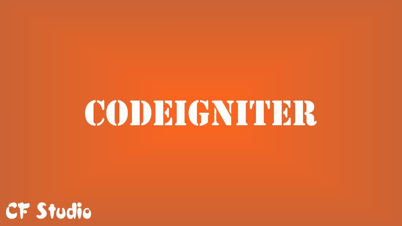 Codeigniter Pengenalan Youtube 1369
