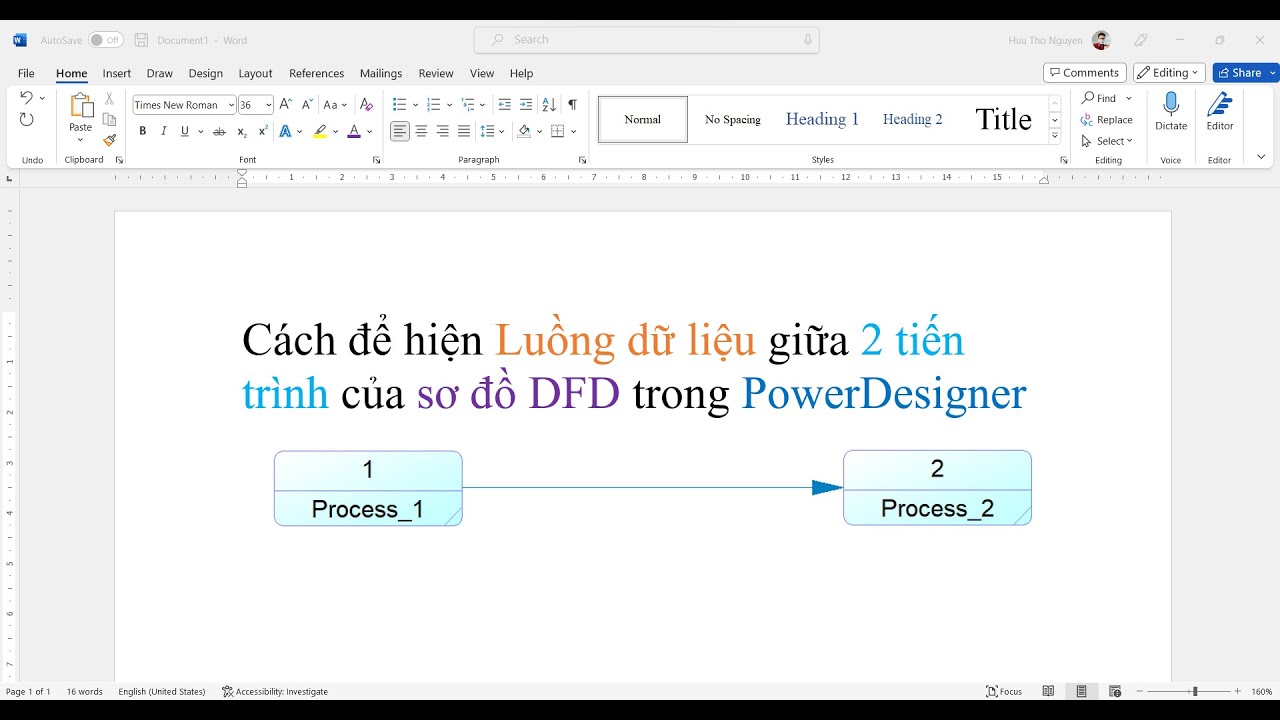 PTTK HTTT | Cách để hiện Luồng dữ liệu giữa 2 tiến trình của sơ đồ DFD trong PowerDesigner - YouTube