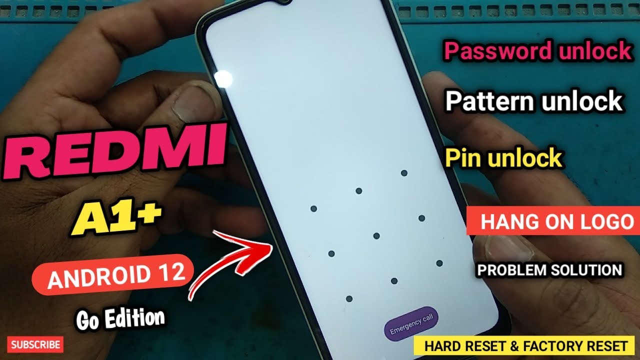 Redmi a1 plus pattern lock kaise tode | Redmi a1 plus hard reset kaise ...