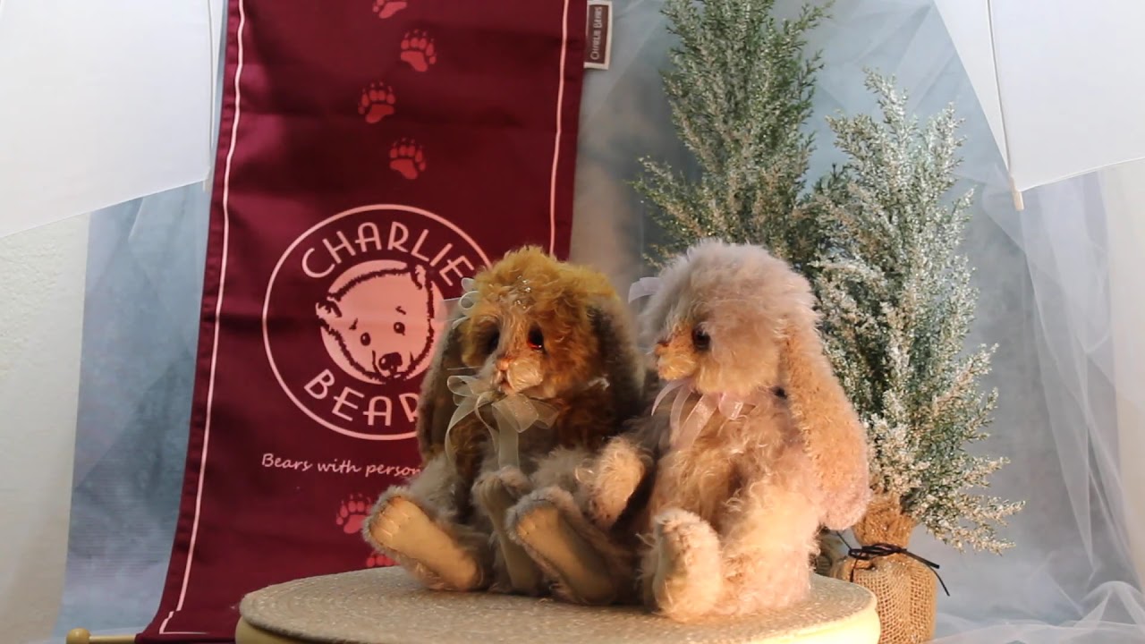 2019 Charlie Bears Mohair Rabbits Petal and Peaches - YouTube