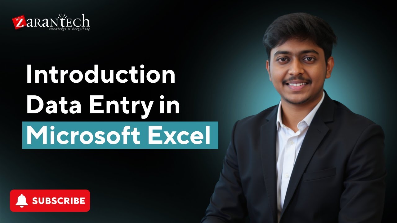 Introduction Data Entry in Microsoft Excel | ZaranTech - YouTube