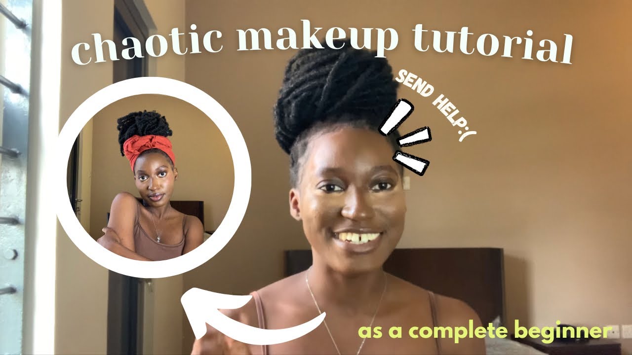 *UNFILTERED* beginner makeup attempt *super chaotic makeup tutorial 💕 - YouTube