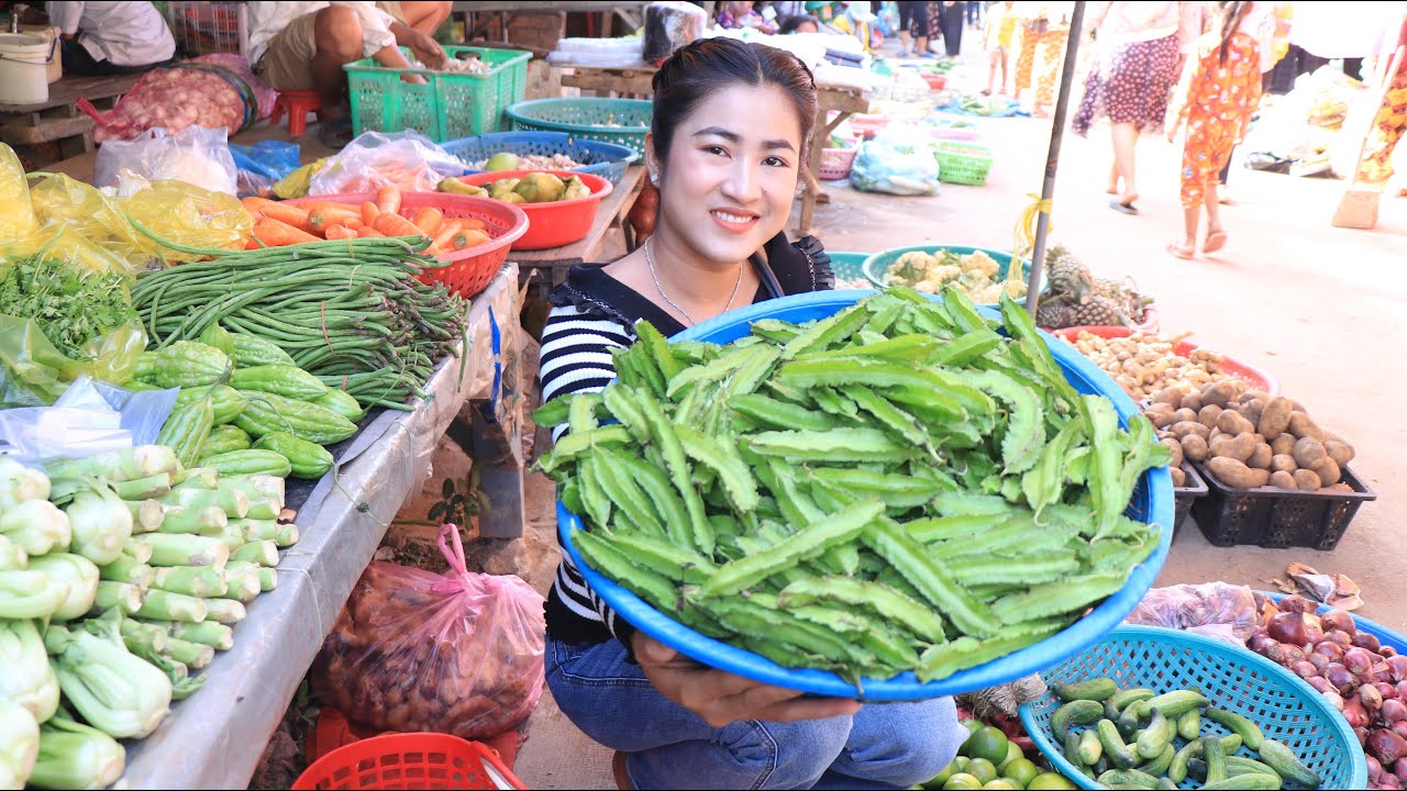 Market show: Buy fresh vegetable from market for cooking / Stir-fry ...