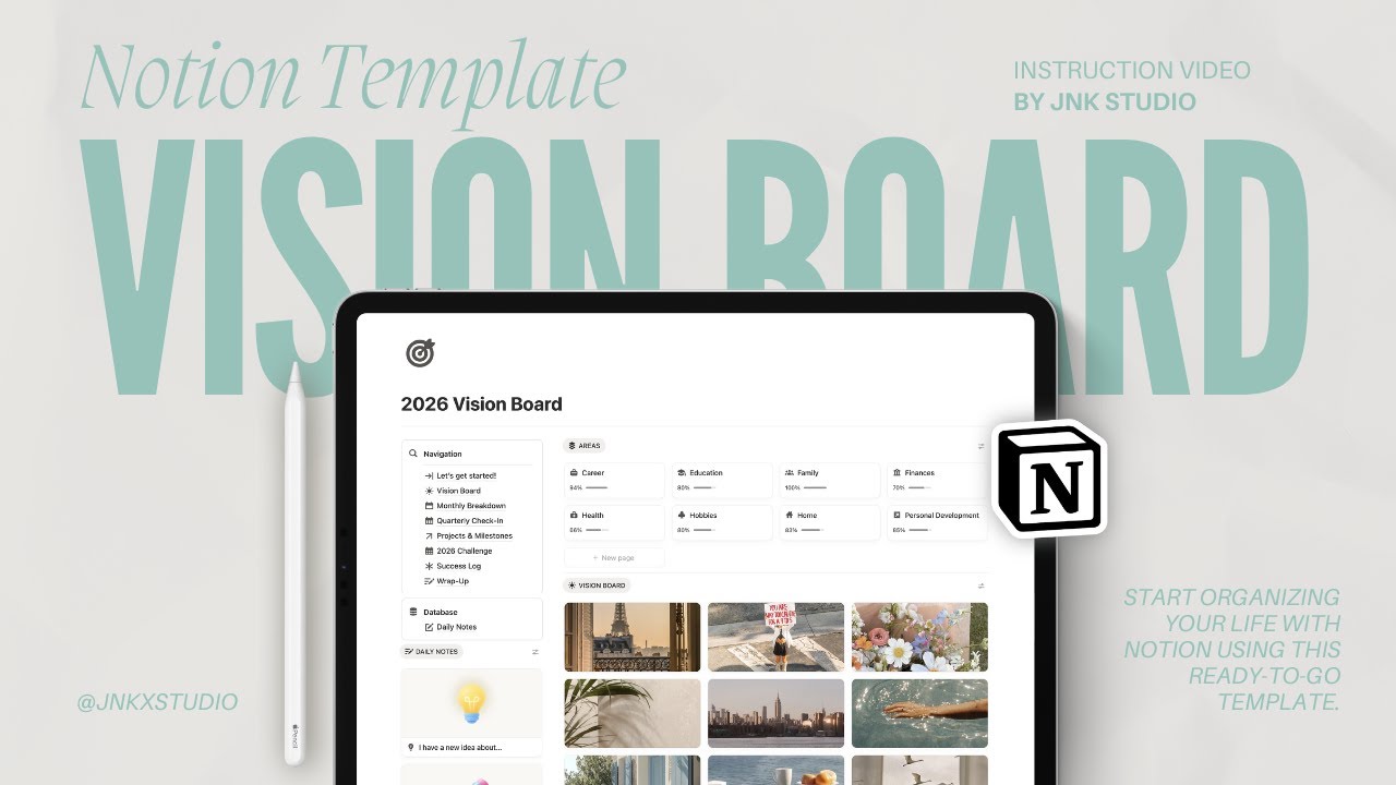 Notion Vision Board 2026: Build Your Best Year in One Template | Free ...