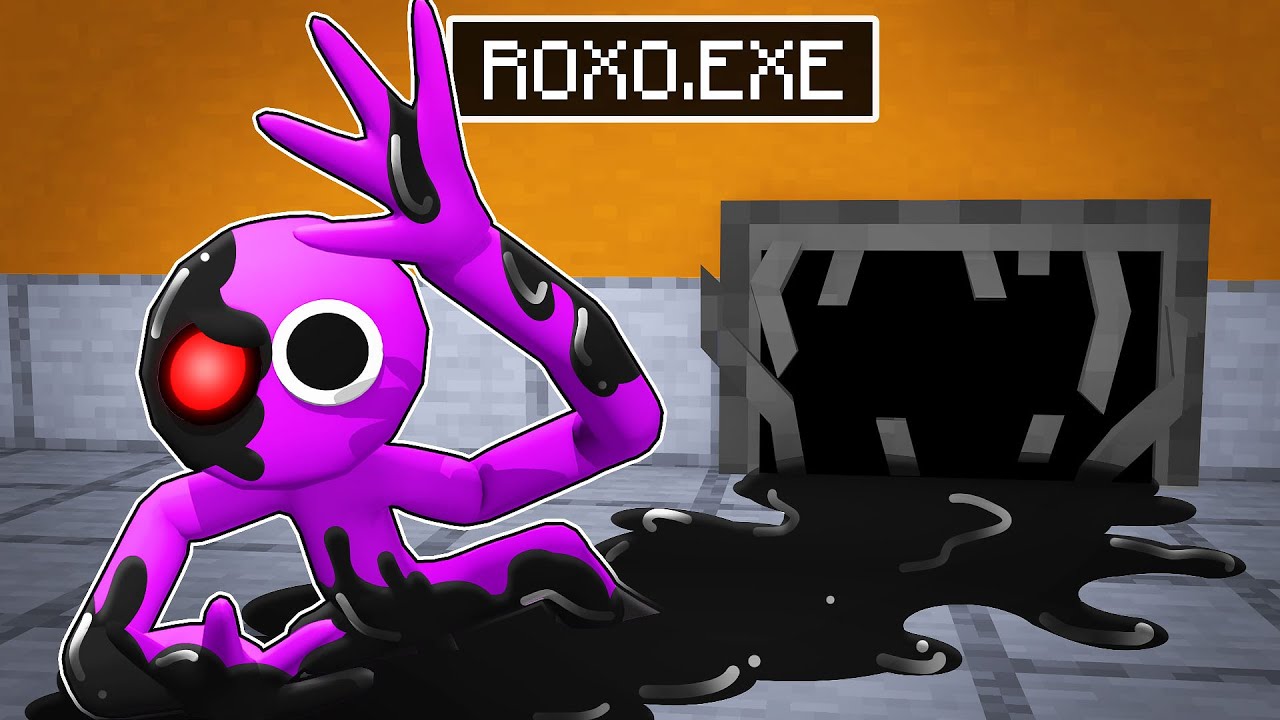 A ORIGEM do ROXO.EXE de RAINBOW FRIENDS no MINECRAFT! - YouTube