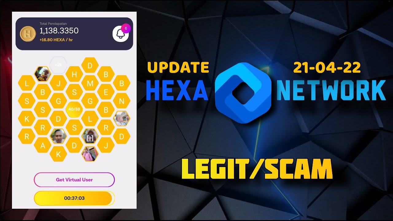 Update Aplikasi Hexa Network Apakah Membayar Atau Scam - YouTube
