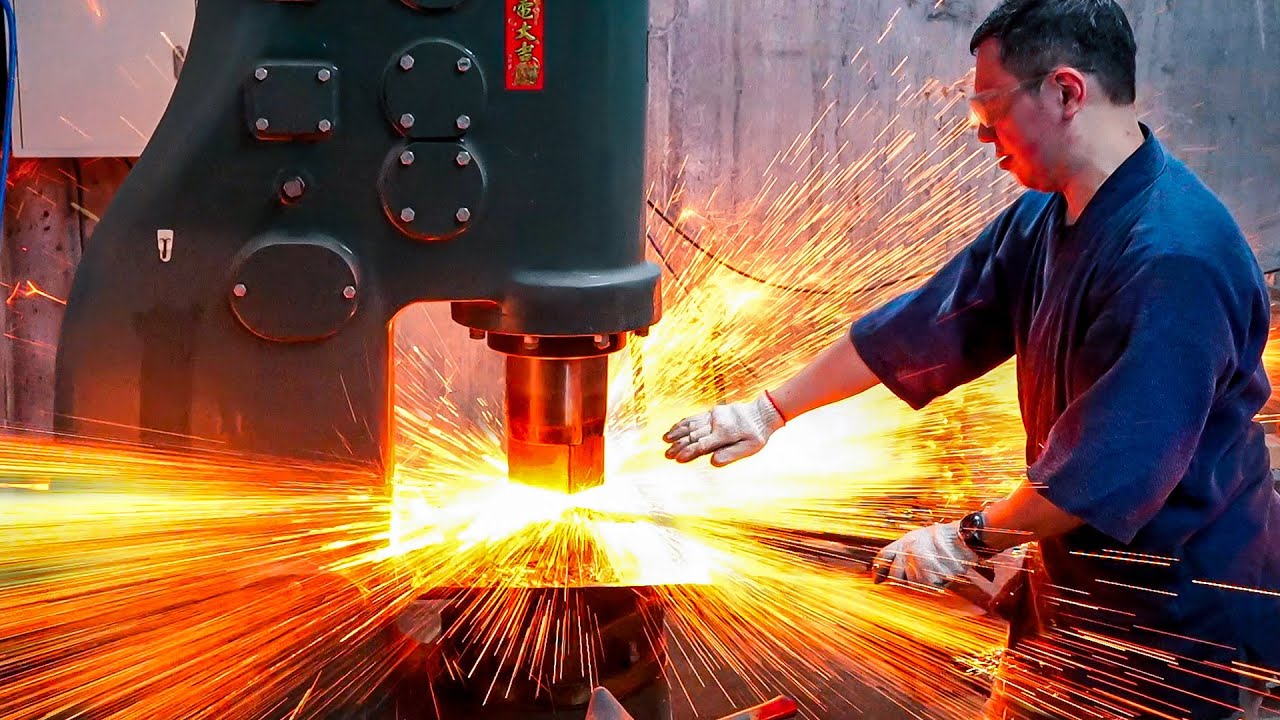 Process of Forging a Katana (Japanese Samurai Sword) with Tamahagane ...