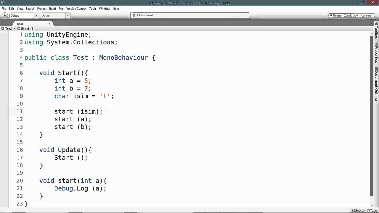 CodEX Unity3D C# 2.Ders - YouTube