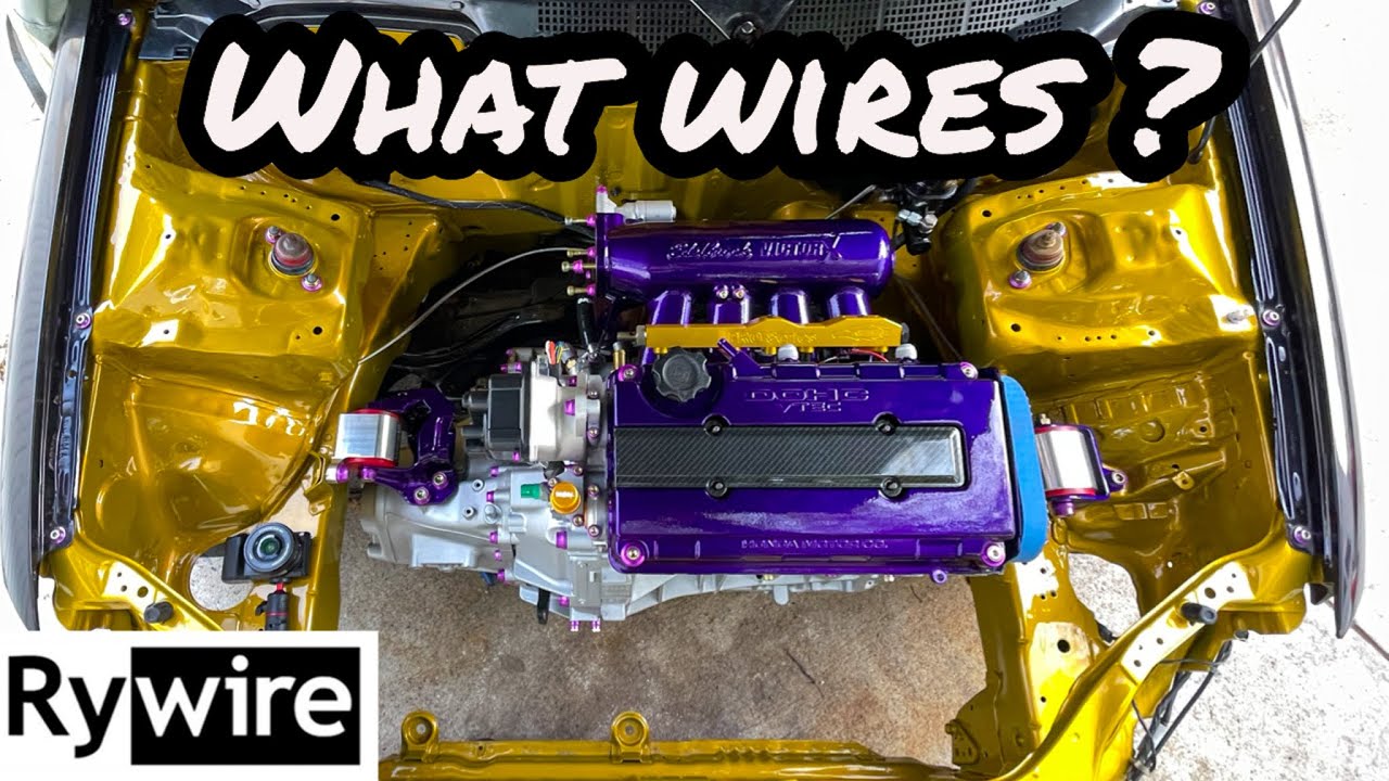 Rywire civic tucked harness looks amazing and Turbo manifold is on but ...