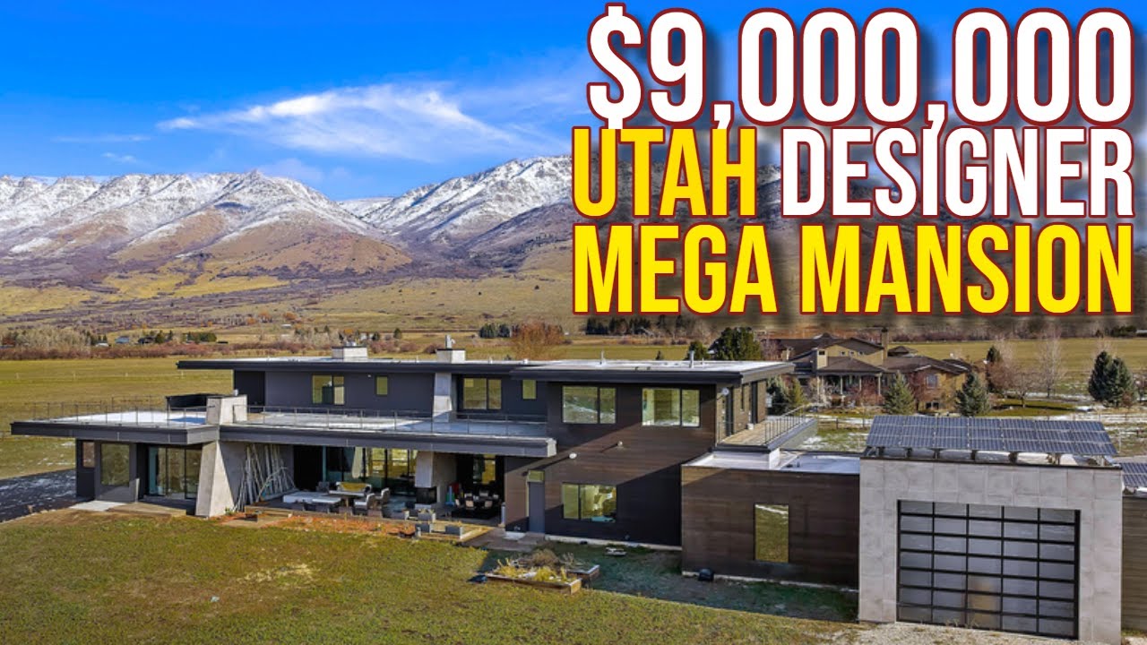 InSide $9,000,000 Designer Utah Mega Mansion - YouTube