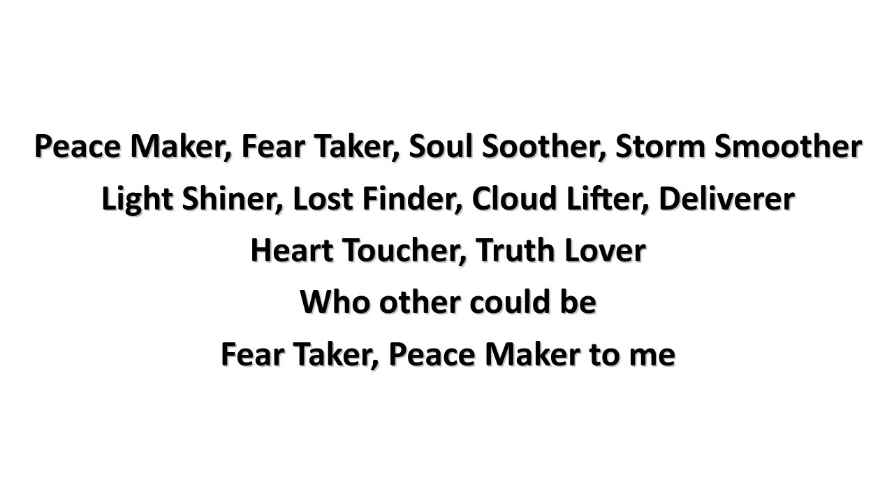 Peace Maker lyrics Greg Ferguson 2004 - YouTube