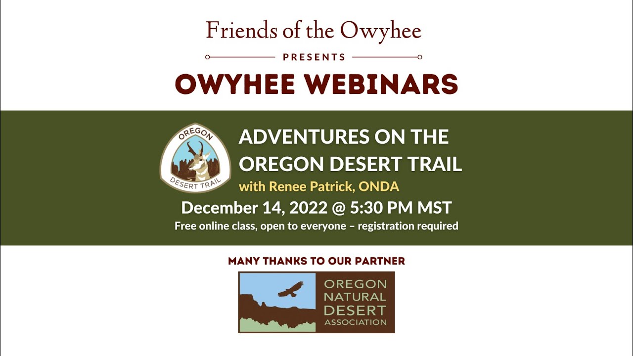 Adventures on the Oregon Desert Trail | Friends of the Owyhee & Oregon ...
