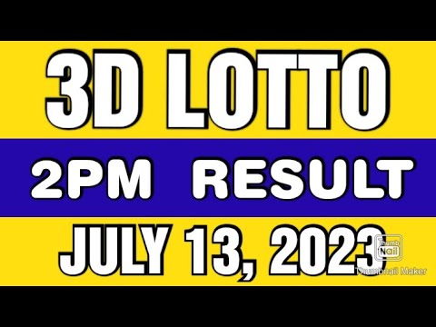 3D LOTTO SWERTRES RESULT TODAY 2PM DRAW JULY 13, 2023 PCSO 3D LOTTO ...
