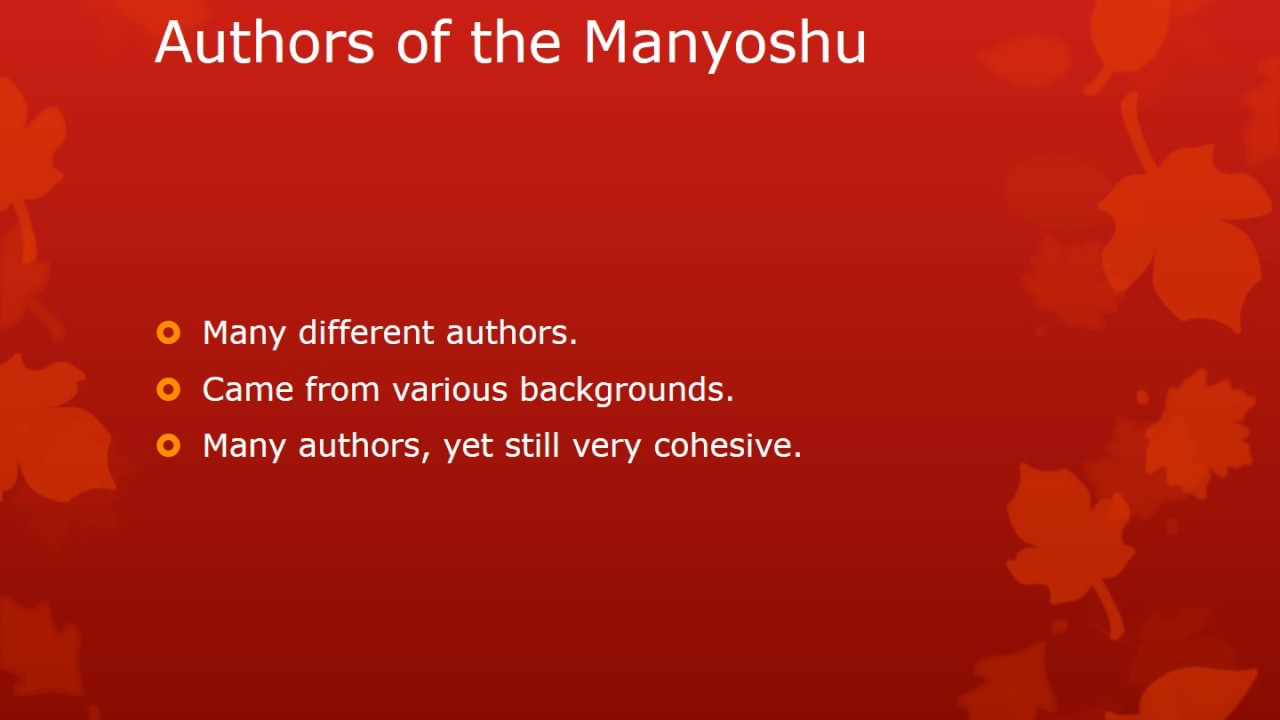 Manyoshu Collection of Ten Thousand Leaves - YouTube