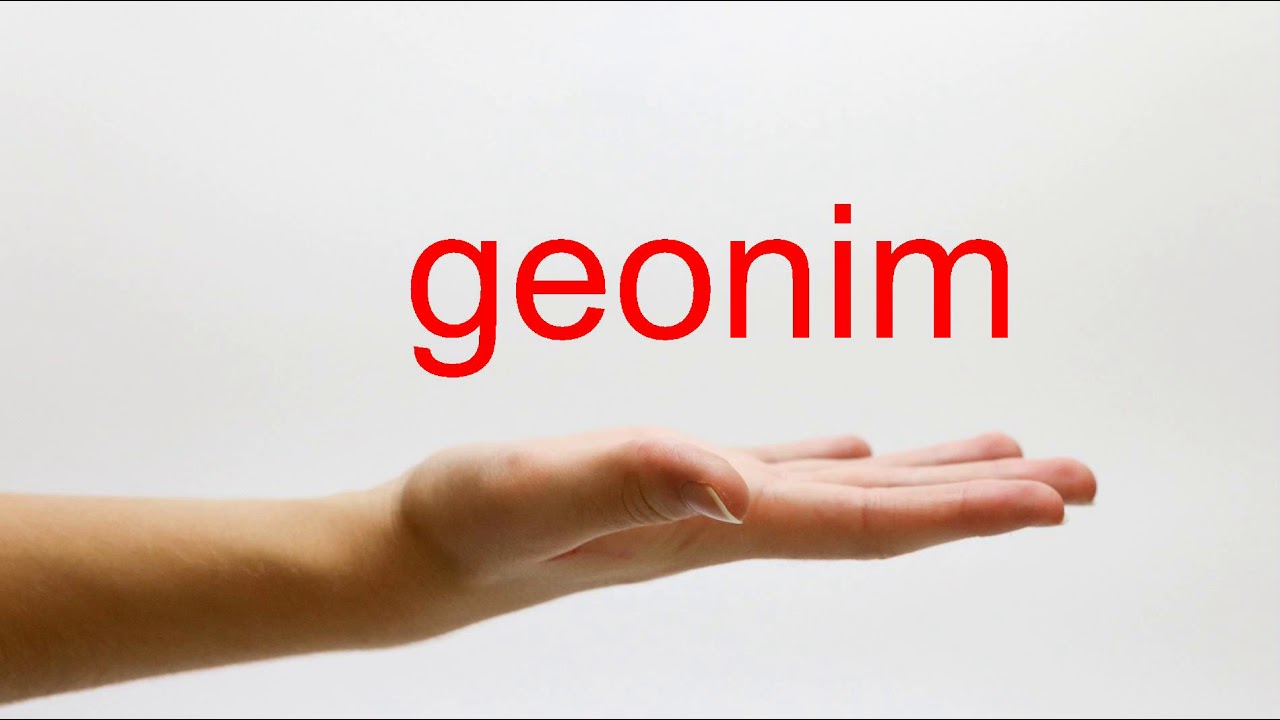 How to Pronounce geonim - American English - YouTube