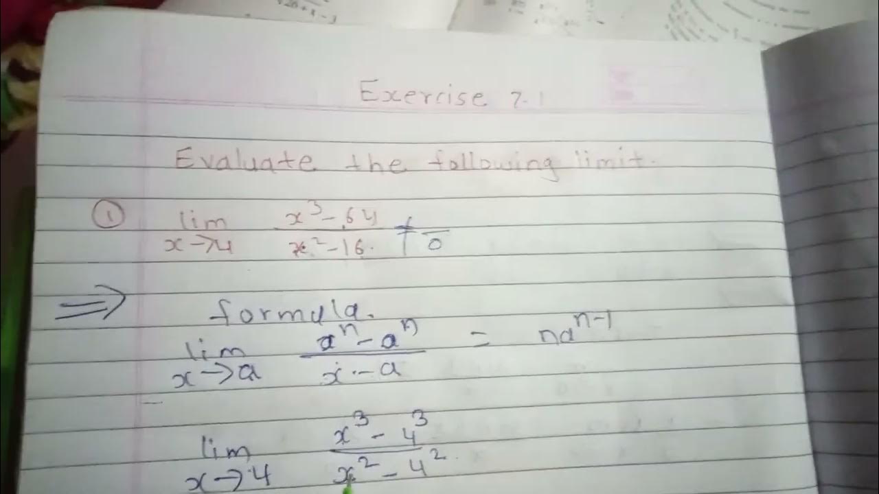 Evaluate limit (x^3-64)/(x^2-16) tends 4class 11 mathematics chapter limit of exercise 7.1 ...
