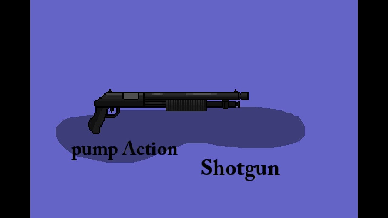 Pixel Art Time lapse Shotgun Pump Action Gun (Shooting Animations ...