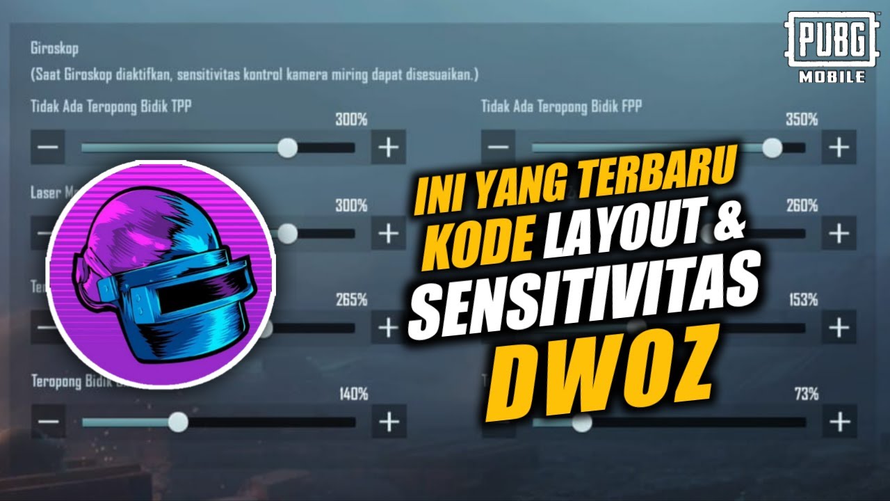 Sensitivitas Dwoz Terbaru & Kode Layout PUBG | Sensitivitas PUBG Mobile Terbaik Android - YouTube