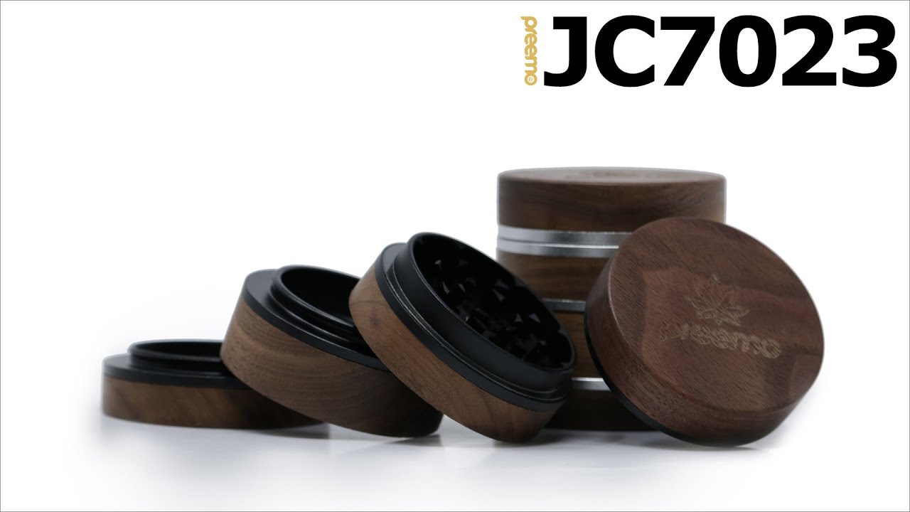 PREEMO GLASS | JC7023 4-Piece Wooden Grinder - YouTube