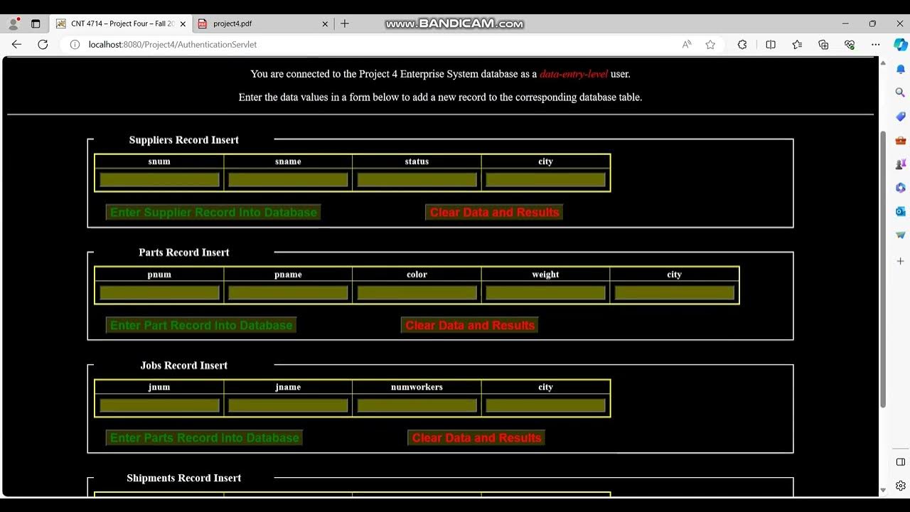CNT 4714 – Project Four – Fall 2023 A Servlet/JSP-based Multi-tiered ...