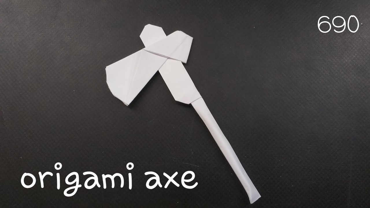 Орігамі сокира origami axe - YouTube