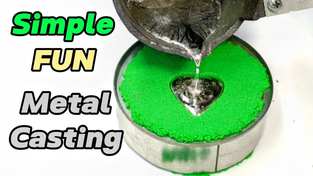 Simple and Fun - Kinetic Sand Metal Casting with Pewter - YouTube