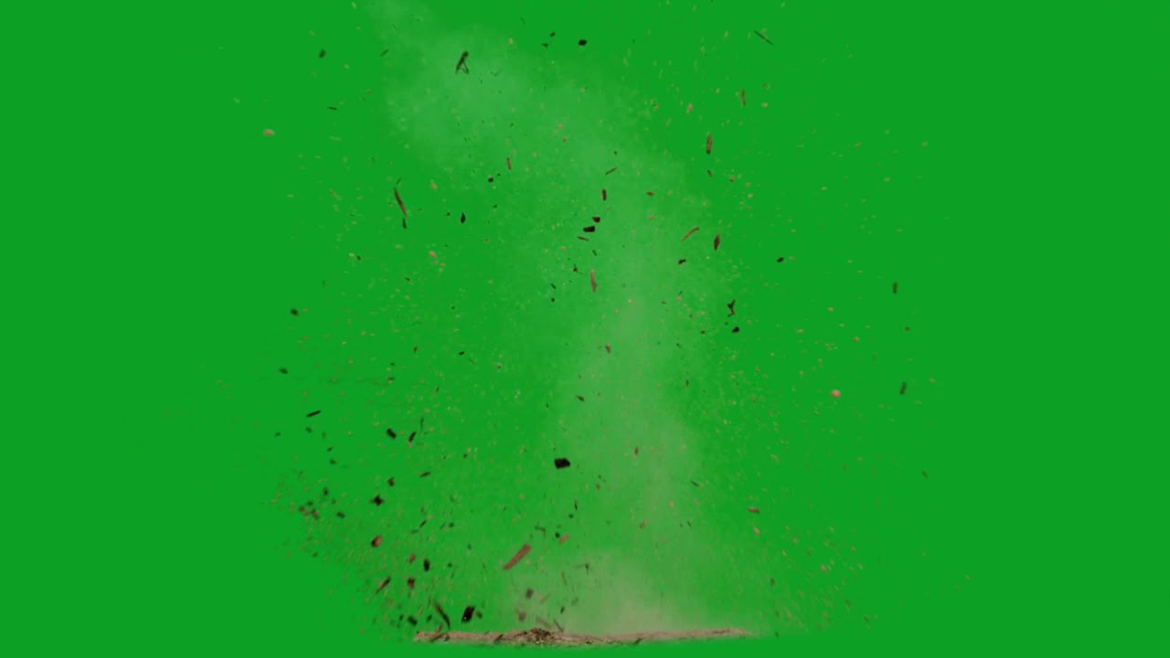 ground or rubble explosions green screen effects - YouTube