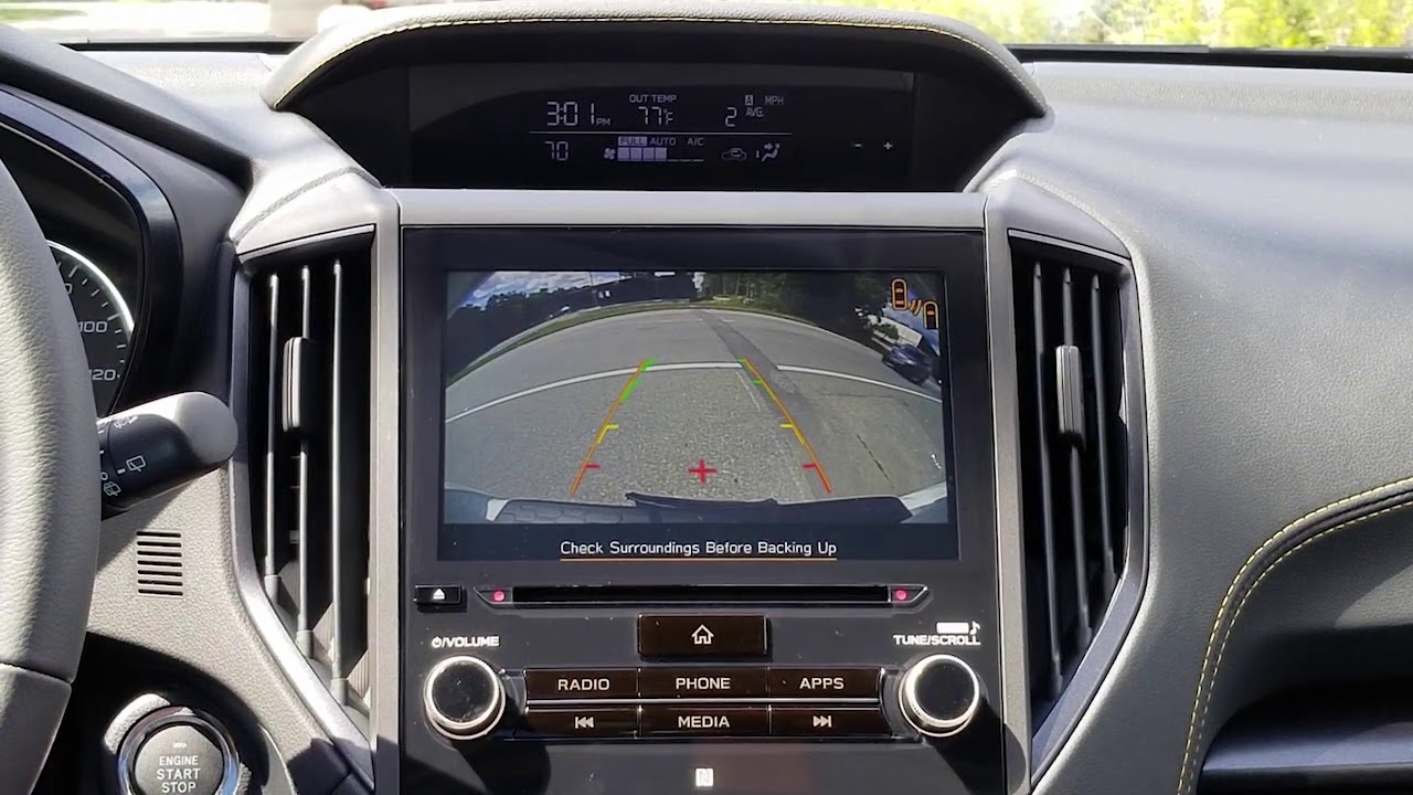 Reverse Cross Traffic Alert System - The 2021 Crosstrek Sport - YouTube