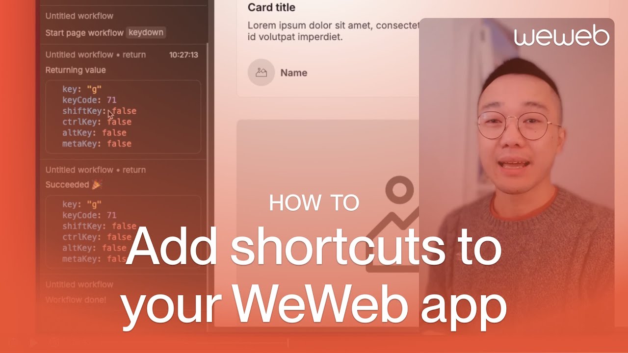 How to add keyboard shortcuts in WeWeb - YouTube