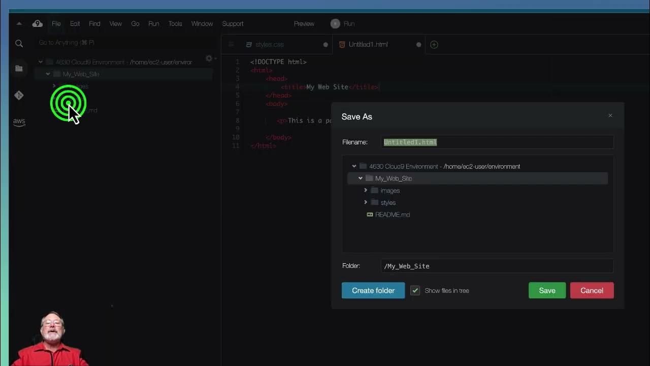 Creating a Basic Static Web Site in Cloud9 - YouTube