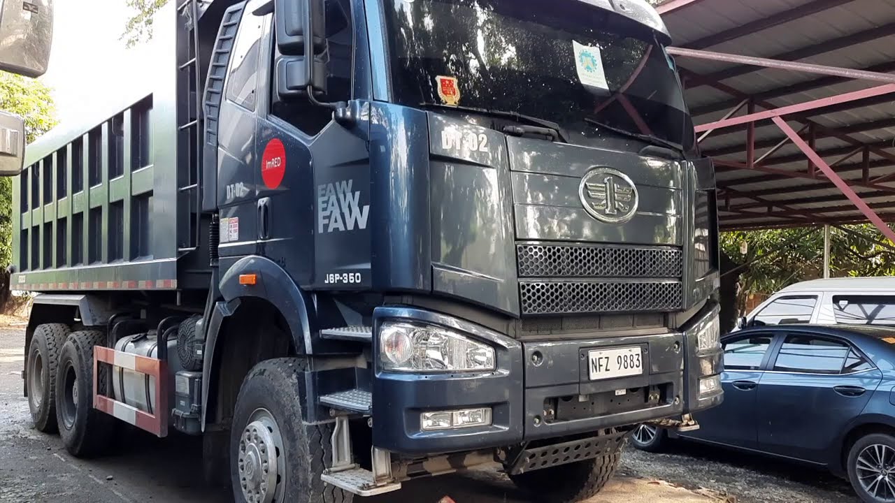 FAW J6P-350 10w Dump Truck Cab Tilting (Opening/Closing) - YouTube