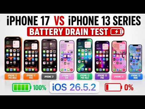 iPhone 17 Series vs iPhone 13 Series - iOS 26.5.2 MEGA Battery Drain Test 🥵