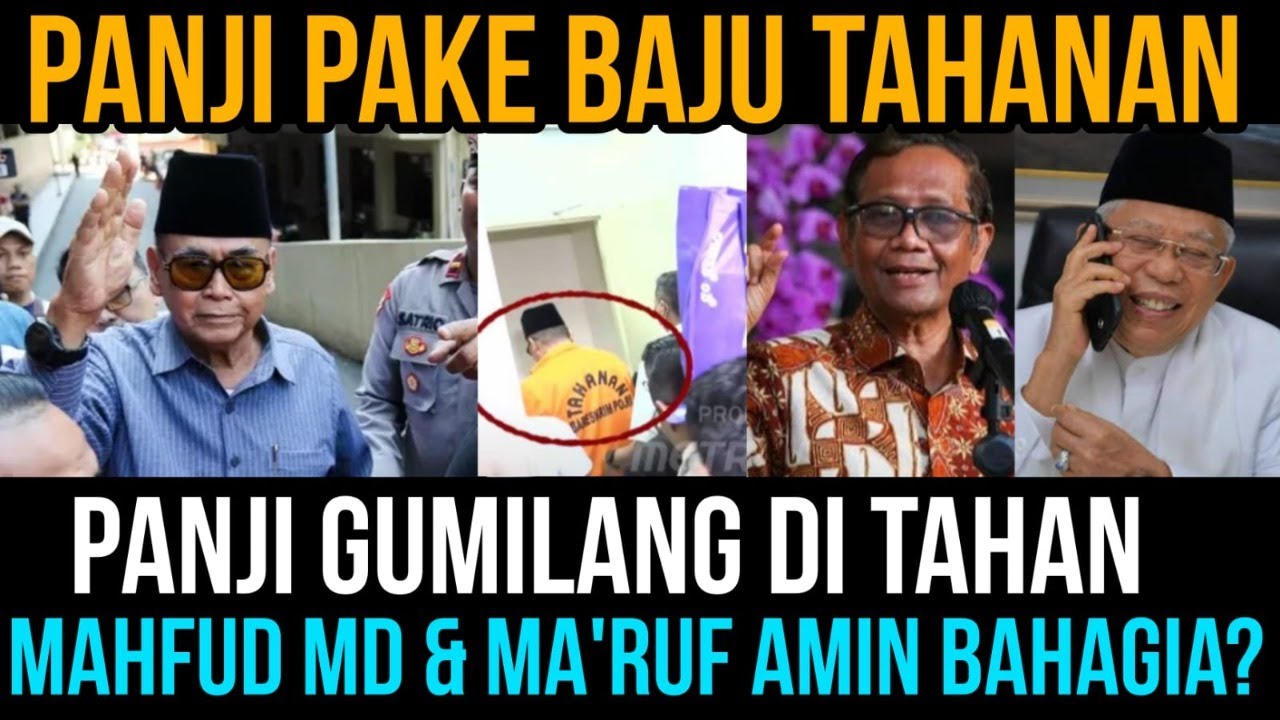 Panji Gumilang pake baju tahanan. di tahan, Maruf amin & Mahfud MD ...