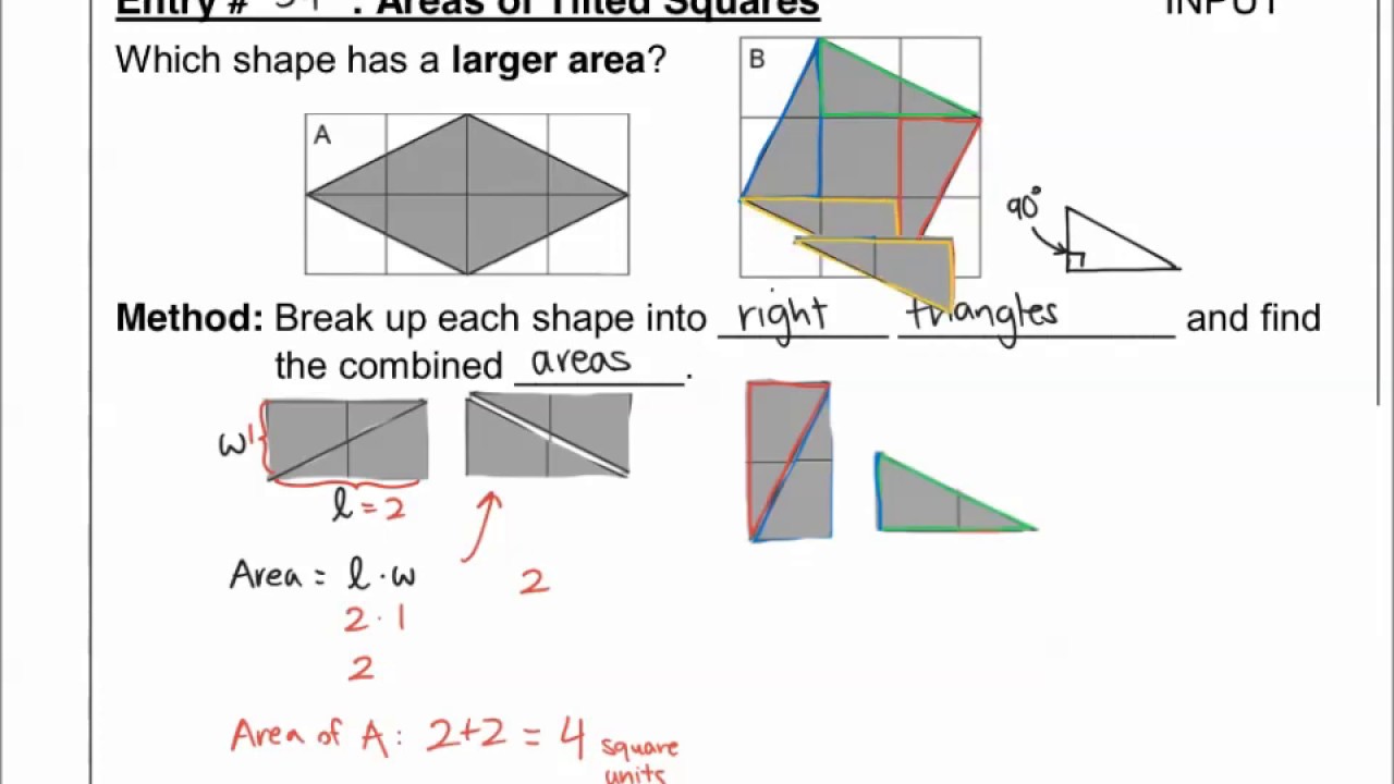 Areas of Tilted Squares Entry 54 Video - YouTube