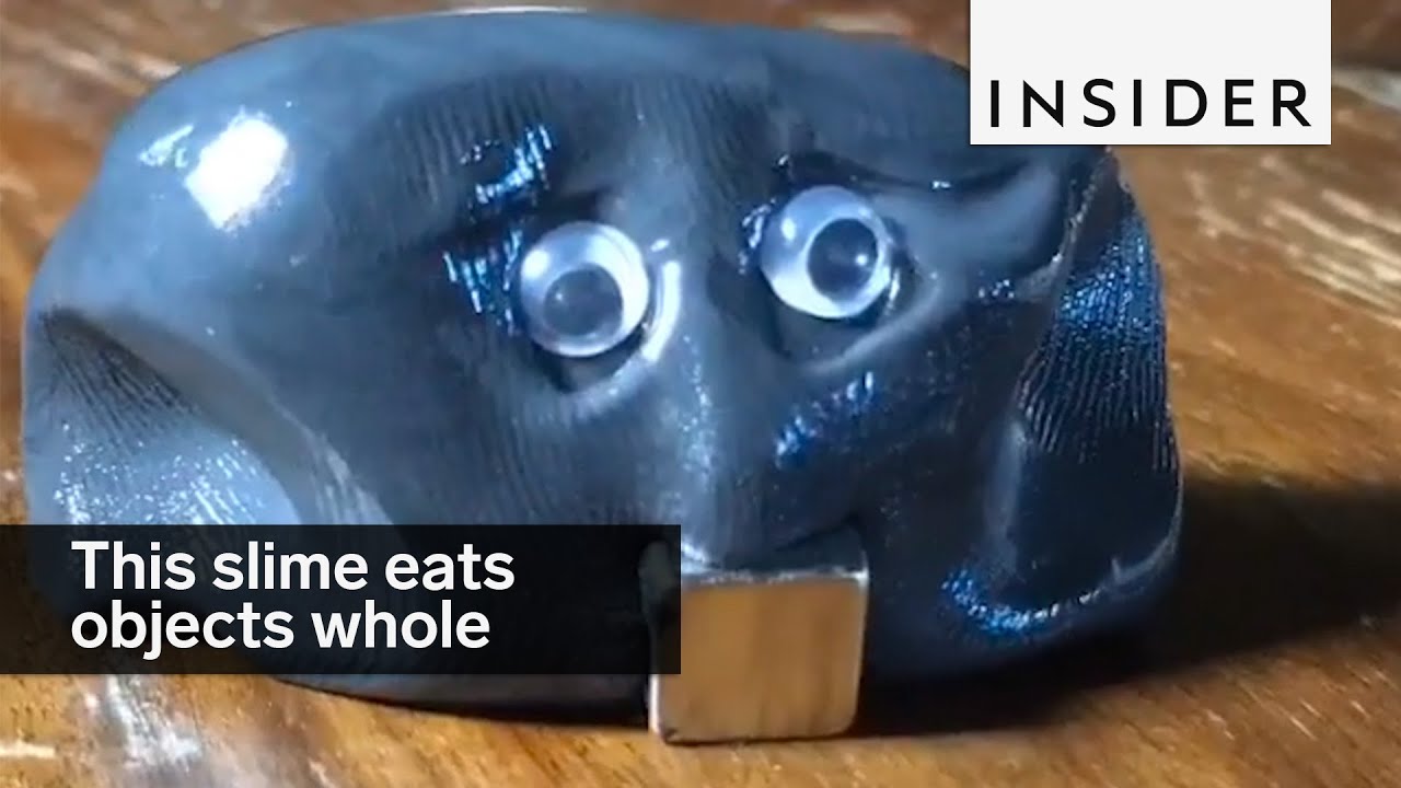 This slime eats objects whole - YouTube