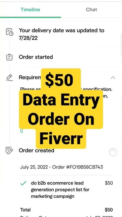 $50 Data Entry Order On Fiverr #fiverr #freelancing #ফ্রিল্যান্সিং # ...