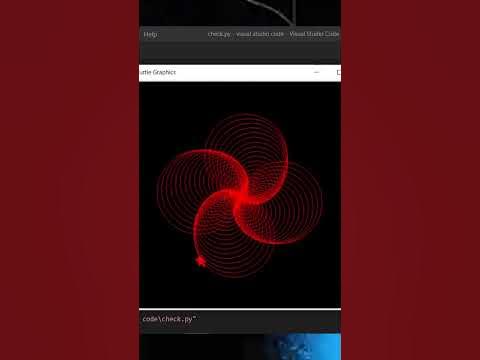 Python turtle graphic-4circles drawing - YouTube