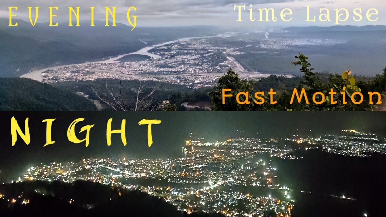 Rishikesh View Evening and Night with Time Lapse - YouTube
