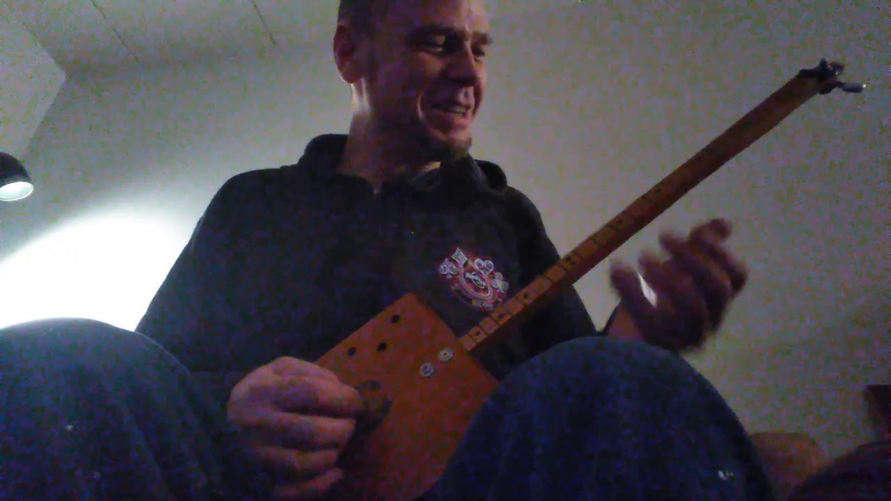 One string cigar box guitar electric acoustic - YouTube