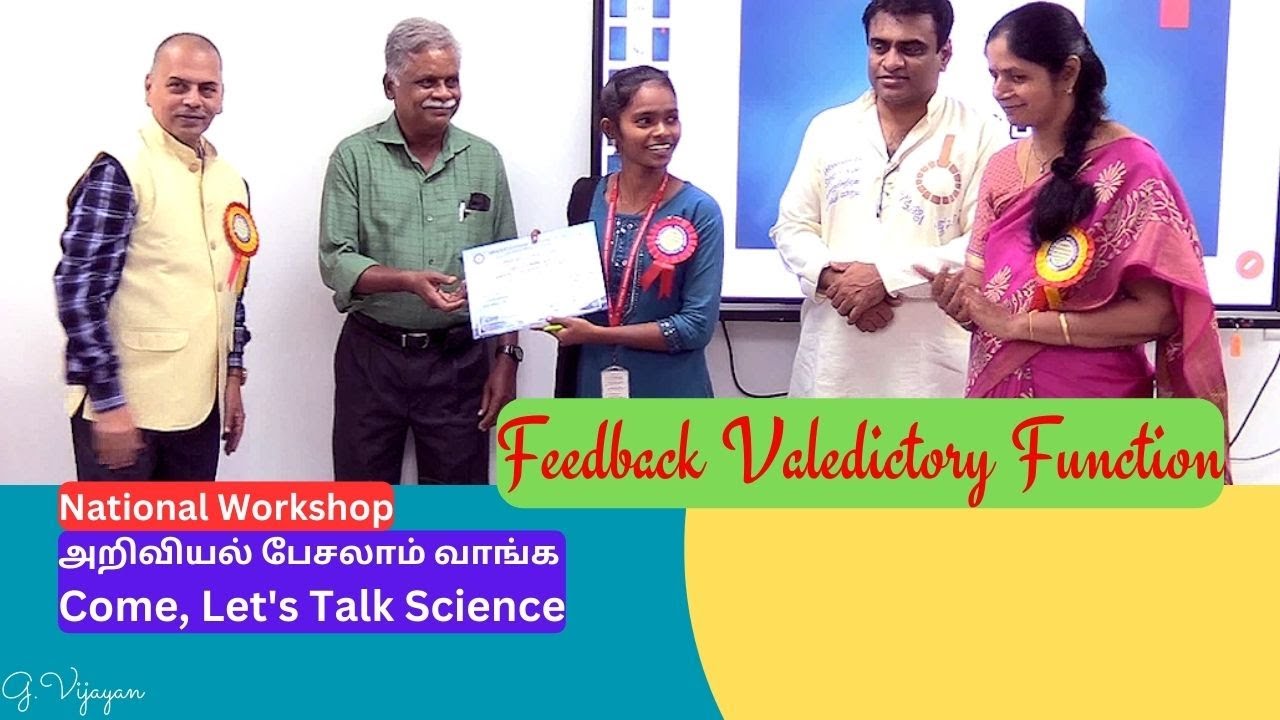 Valedictory Function, National Workshop, Come, Let's Talk Science, at D G. Vaishnav College ...