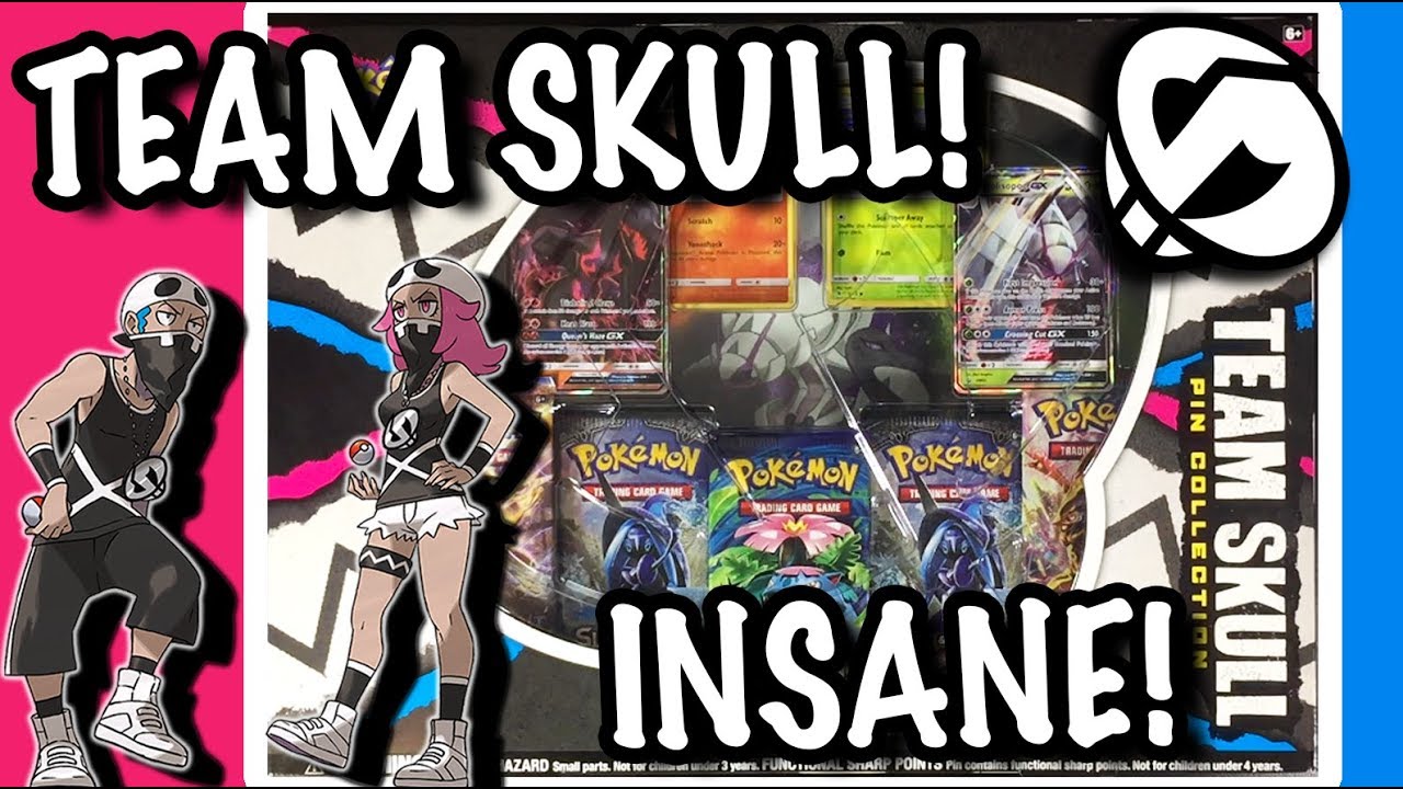EARLY NEW TEAM SKULL BOX OPENING!! POKEMON TEAM SKULL PIN COLLECTION ...