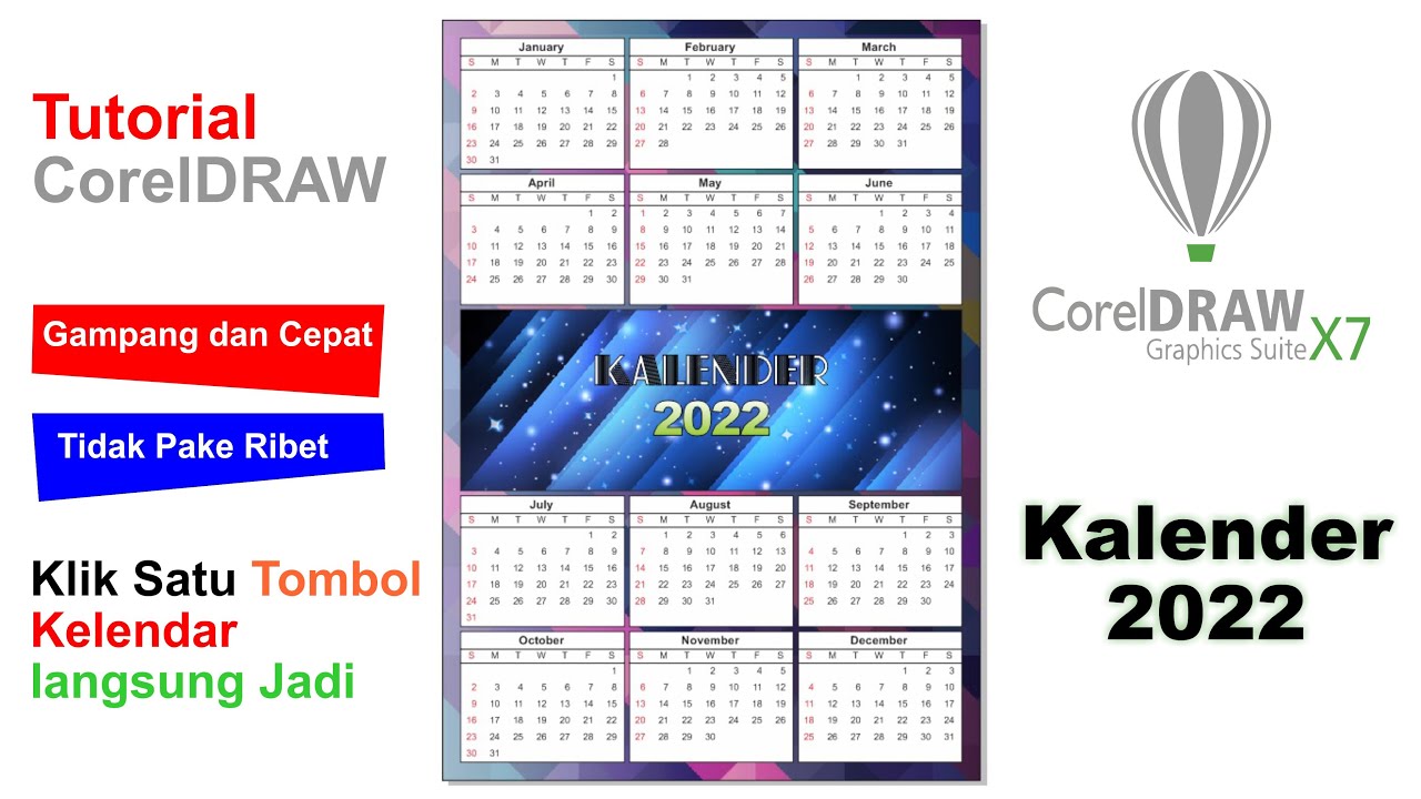 Cara Membuat Kalender Otomatis di CorelDraw - Kalender 2022 - YouTube