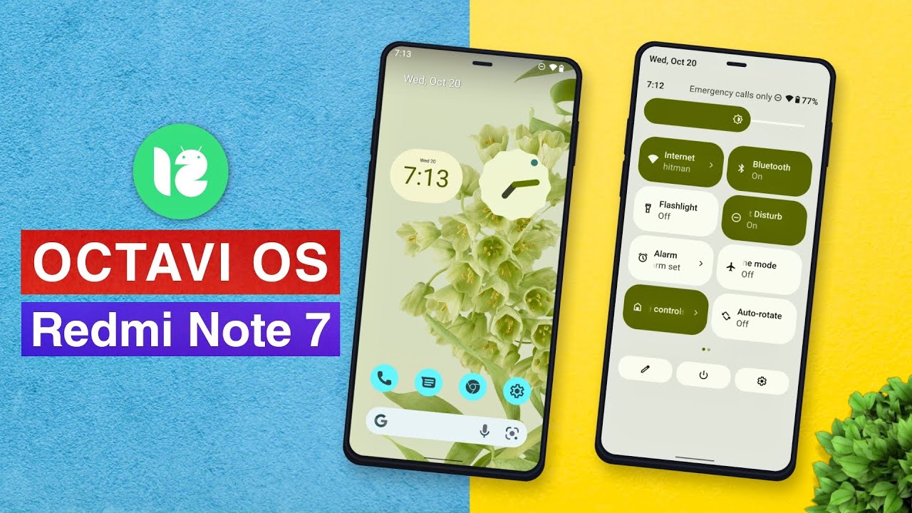 😍Octavi OS v3.0 Android 12 First Look on Redmi Note 7 | Material You ...