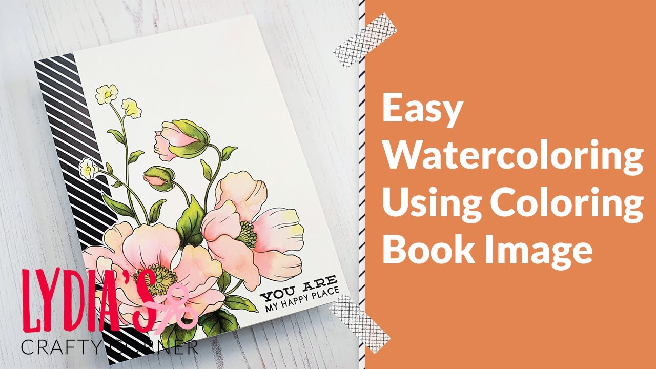 Easy Watercoloring Tutorial Using New Altenew Coloring Book - YouTube