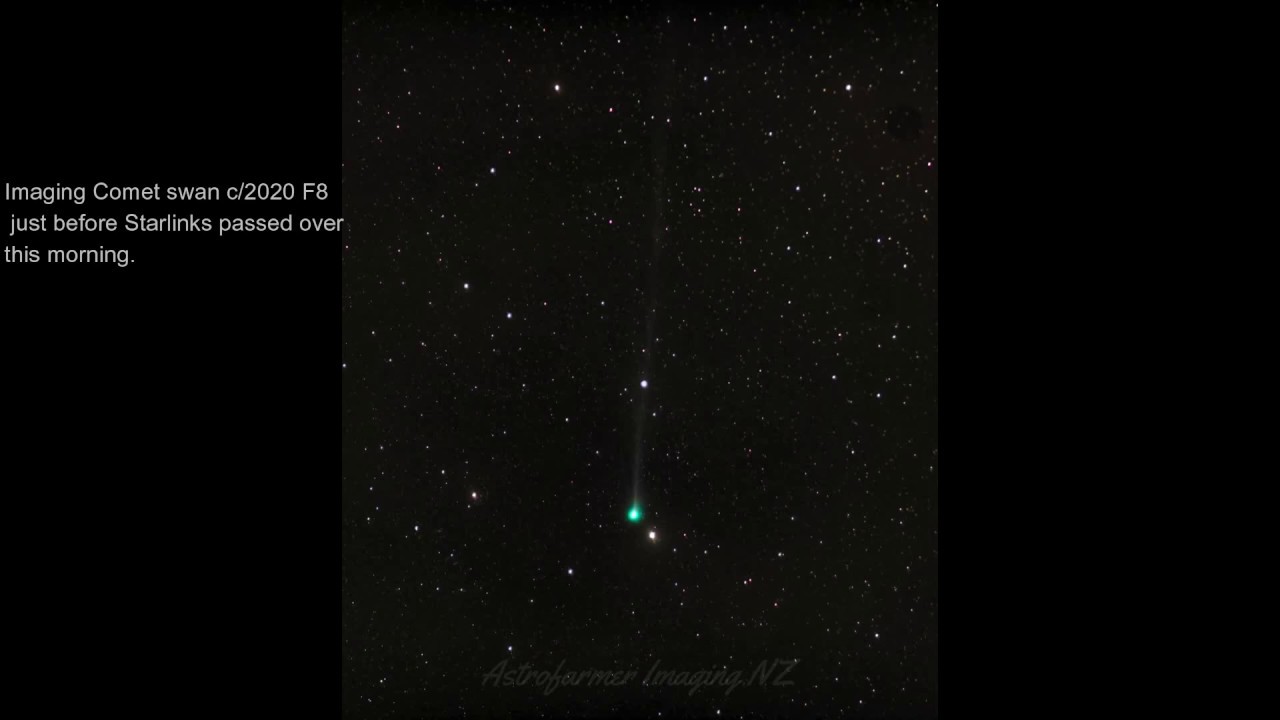 Starlink 6 Group 7 1322 & Comet 2020 F8 swan this morning before ...
