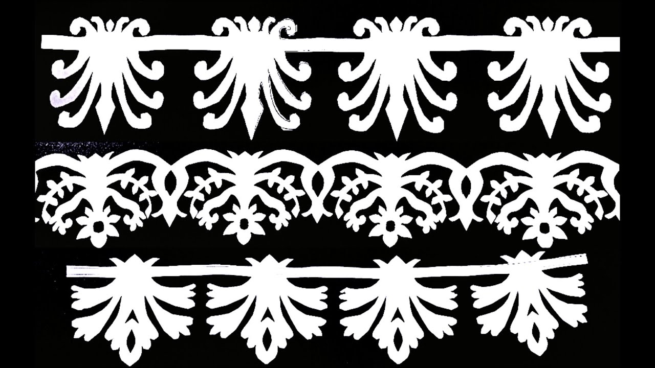 paper cutting border design step by step l paper cutting design l paper ...