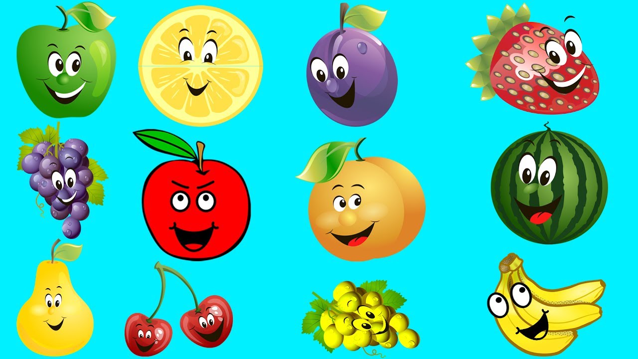 Lær farger med frukt for barn Lære opplæringsvideo Småbarn og ...