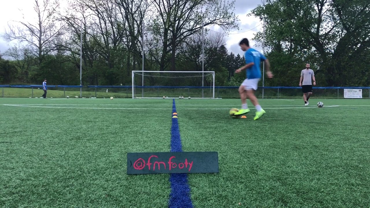 first touch / shooting soccer session - YouTube