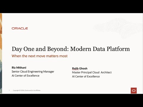 Day One and Beyond: Oracle Modern Data Platform - YouTube
