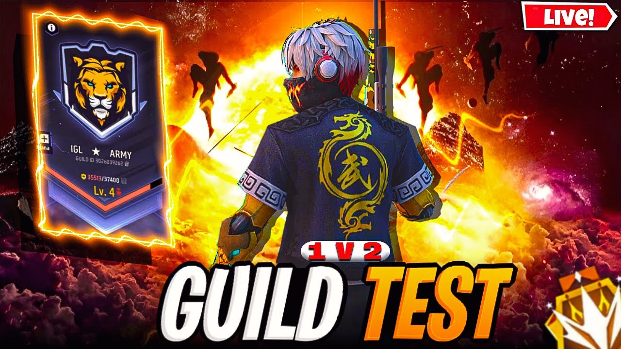🛑Live Guild Test 1 V 2 Pc/Mobile Guild Recruitment !! Id Cheack Reation ...